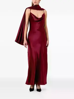 NICHOLAS Nelia Cowl-neck Maxi Dress - Red