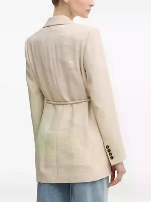 MARC AUREL Belted Button Blazer