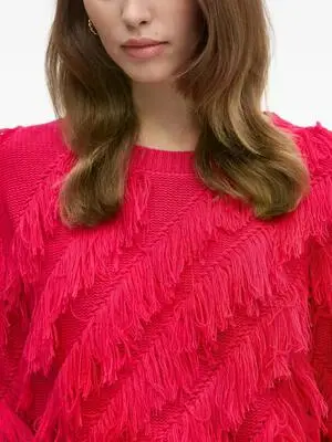 OUI Fringed Sweater - Red