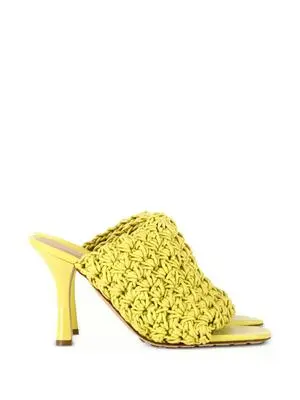Bottega Veneta Board Mules With Sculptural Heel - Yellow