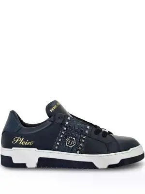Philipp Plein Leather Sneakers - Blue