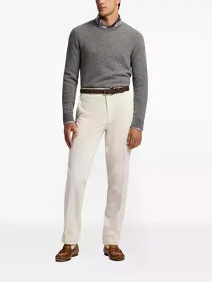 Ralph Lauren Purple Label Herringbone Crew Neck Sweater