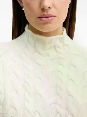 BENETTON Cable-knit Roll-neck Sweater