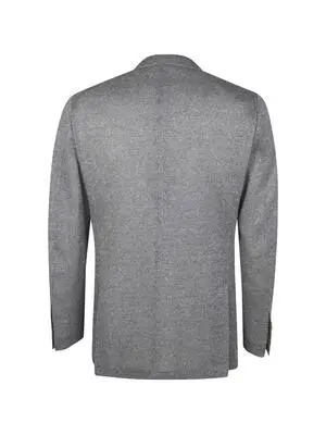 LARDINI Flower-pin Blazer - Grey