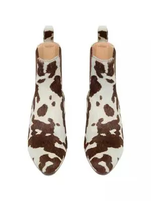 ODISSI Ella Cow Print Ankle Boots