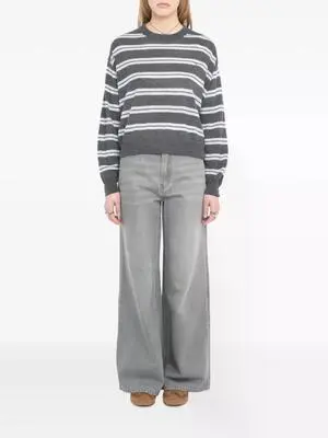 Zadig&Voltaire Swapy" Striped Cashmere Sweater - Grey