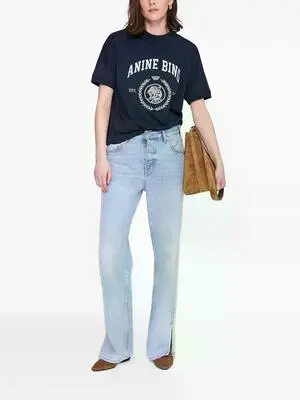 ANINE BING Logo-print T-shirt - Blue