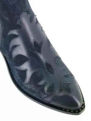 Sartore Flame-appliqué Leather Boots