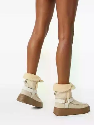 ODISSI Harnessed Felt Boots - Neutrals