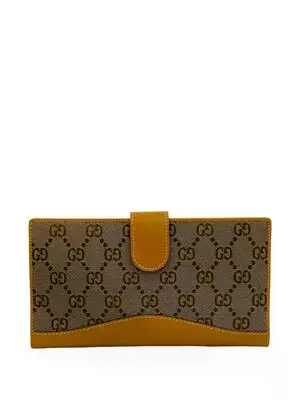 Gucci 20th Century Gg Canvas Wallet Long Wallets - Brown