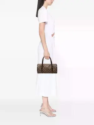 LOUIS VUITTON 2004 Damier Ebene Papillon 26 Handbag - Brown