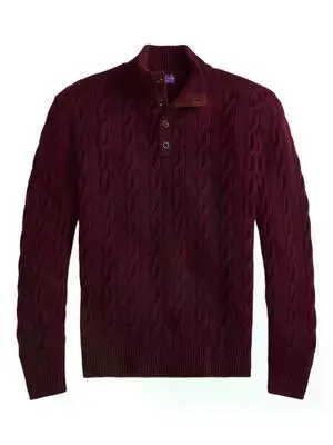 Ralph Lauren Purple Label Button Detailed Sweaters For Men