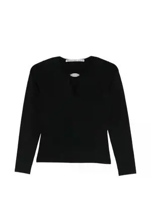 Alexander Wang Logo-plaque V-neck Sweater