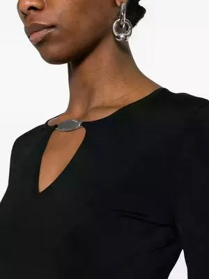 Alexander Wang Logo-plaque V-neck Sweater