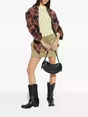 IRO PARIS Belted Mini Skirt - Neutrals