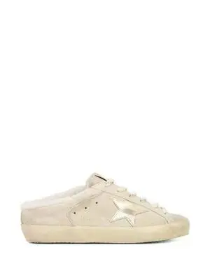 GOLDEN GOOSE Super-star Leather Mules - Neutrals