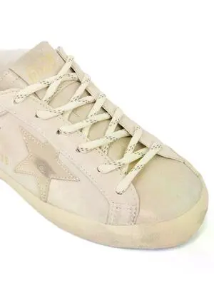GOLDEN GOOSE Super-star Leather Mules - Neutrals