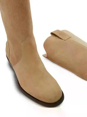 ODISSI Suede Cowboy Boots - Neutrals