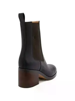 ODISSI Grace Stacked Heel Boots - Black