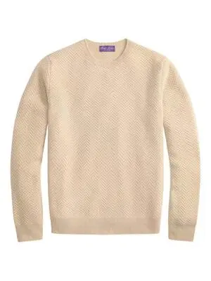 Ralph Lauren Purple Label Herringbone Cashmere Sweater