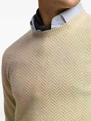 Ralph Lauren Purple Label Herringbone Cashmere Sweater