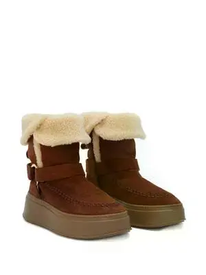 ODISSI Suki Harnessed Suede Boots - Brown