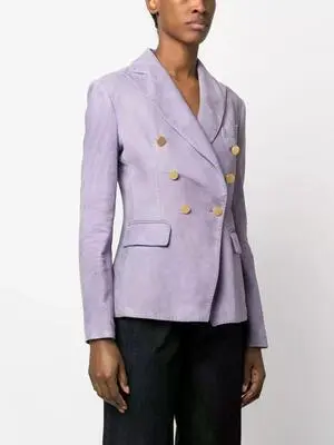 Tagliatore Double-breasted Suede Blazer
