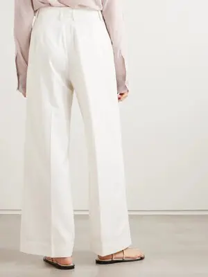 THE FRANKIE SHOP Brickell Twill Wide-leg Pants