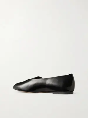 JIL SANDER Leather Ballet Flats - Black