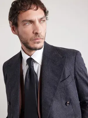 Charvet Silk-jacquard Necktie - Black