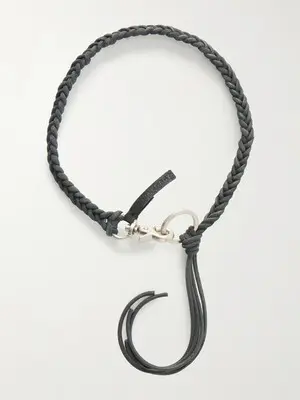 Our Legacy Ladon Braided Suede Keychain - Black