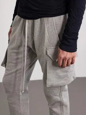 Rick Owens Mastodon Tapered Cotton-blend Jersey Sweatpants - Gray