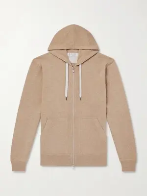 Brunello Cucinelli Cashmere Zip-up Hoodie - Neutrals