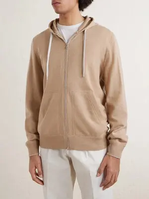 Brunello Cucinelli Cashmere Zip-up Hoodie - Neutrals