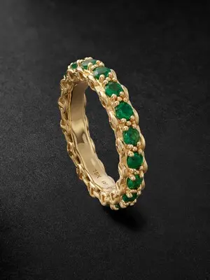 Hoorsenbuhs 18-karat Gold And Emerald Infinite Ring - Green