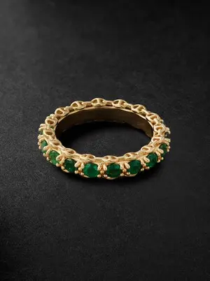 Hoorsenbuhs 18-karat Gold And Emerald Infinite Ring