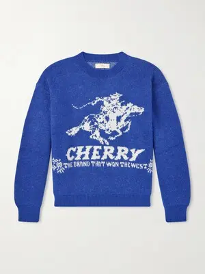 Cherry Los Angeles Drop Shoulder Knitwear For Men