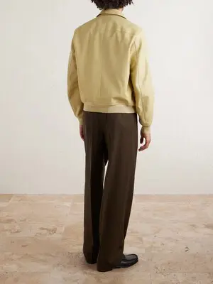 TOM FORD Leather Blouson Jacket - Yellow