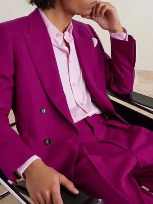 TOM FORD Wide-leg Wool-twill Pleated Suit Trousers