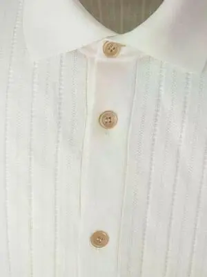 Brunello Cucinelli Ribbed Button Shirt - Neutrals