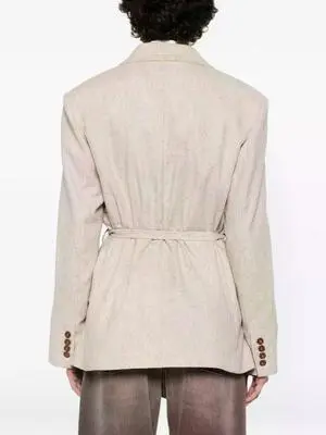 Erika Cavallini Belted Double-breasted Blazer