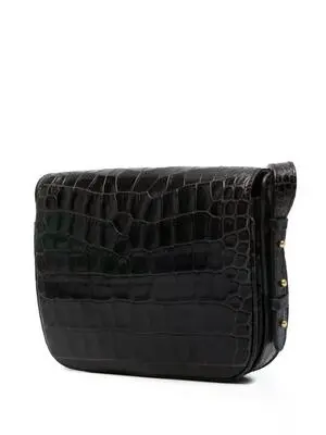 Soeur Embossed Leather Shoulder Bag