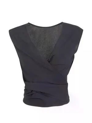 Mantū Wrap-tie Sleeveless Blouse