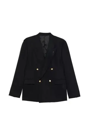 LARDINI Double-breasted Blazer - Black