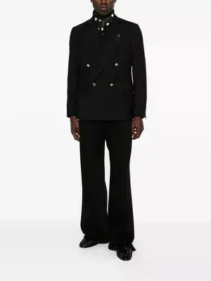 LARDINI Double-breasted Blazer - Black