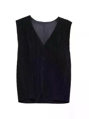 Issey Miyake Pleated Buttoned Vest
