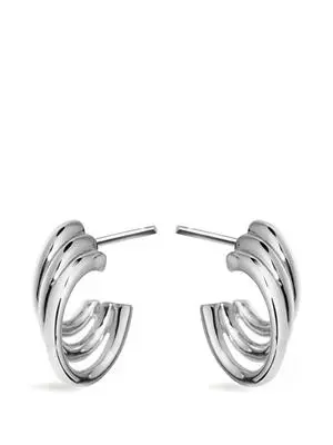 SHAUN LEANE Bound Hoop Earrings - Silver