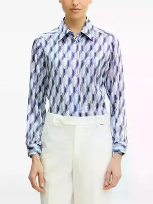 Luisa Spagnoli Belpasso Pure Silk Shirt - Blue