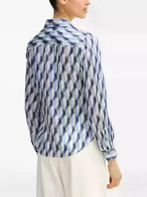 Luisa Spagnoli Belpasso Pure Silk Shirt - Blue