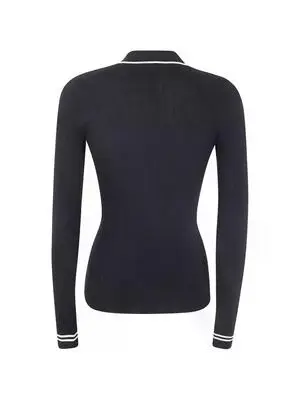 Aspesi Ribbed-trim Polo Top